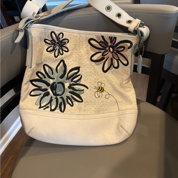 Coach | Bags | Coach Floral Embroidered Womens Bag Cream | Poshmark